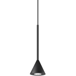Ideal Lux ARCHIMEDE Integrierte LED-Kegel-Hänge-Deckenleuchte, Schwarz, 250 lm, 3000 K
