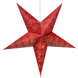 Mojawo LED Weihnachtsstern Ø 60cm warmweiß-M76156-Rot