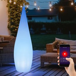 etc-shop LED Außenleuchte Stehlampe Gartenleuchte Terrassenlampe, App Steuerung dimmbar Fernbedienung Smart Home RGB, 10W 850lm 2700-6500K warmweiß-kaltweiß,