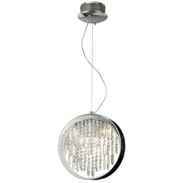 Inspired Geo Pendelleuchte mit schwarzem Schirm, 9-flammig, G4, poliertes Chrom/Kristall, nicht kompatibel mit LED/CFL