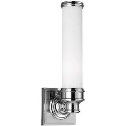 etc-shop Wandlampe Spiegelleuchte Lampe led Glas Badezimmerlampe IP44 chrom poliert weiß