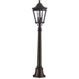 etc-shop Außenleuchte Stehlaterne Stehlampe E14 bronze 2-Flammig Wegeleuchte Hoflampe