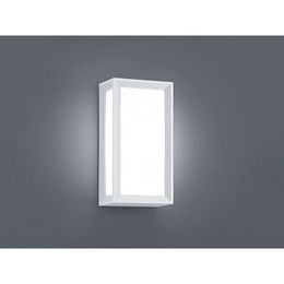 Trio Moderne LED-Außenwandleuchte TIMOK, Weiß, IP54, Höhe 28,5cm