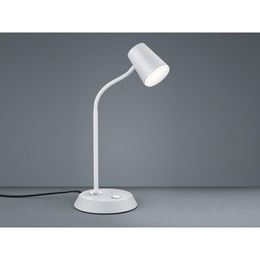 Trio Leuchten - led Schreibtischlampe narcos Weiß dimmbar, Höhe 38cm