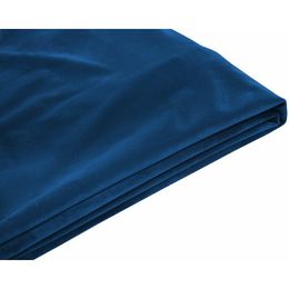 Beliani - Abziehbarer Bezug Dunkelblau für Bett fitou 180 x 200 cm Samtstoff Elegant - Blau