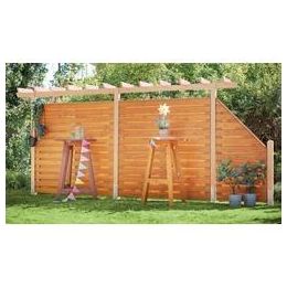 Holz Gartenpergola Premium in der Größe 460 x 200 cm aus naturbelassener Douglasie