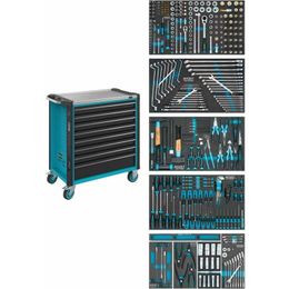 Hazet Werkstattwagen Assistent, Schubladen, flach: 7 x 81 x 696 x 398 mm, Schubladen, hoch: 1 x 166 x 696 x 398 mm, Anzahl Werkzeuge: 321, Art.Nr. 179