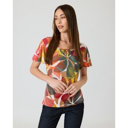 Couture Line Shirt mit Blätterdruck