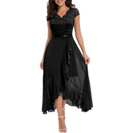 ZWY Partykleid Damen-Kleid mit V-Ausschnitt für Frauen