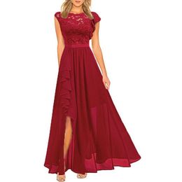 ZWY Abendkleid Cocktailkleid Damen Abendkleid mit Chiffon Spitzen