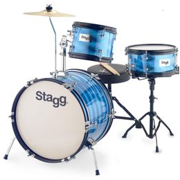Stagg Schlagzeug 3-teiliges Junior Drumset mit Hardware