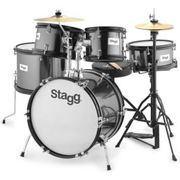 Stagg Schlagzeug 5-teiliges Junior Drumset mit Hardware