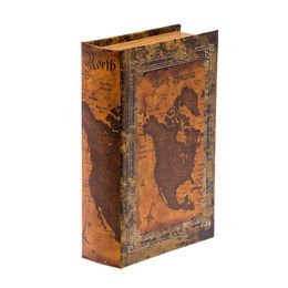 aubaho Buchtresor Schatulle Box in Buchform Geschenk Schmuck Buch Landkarte Nord Amerika