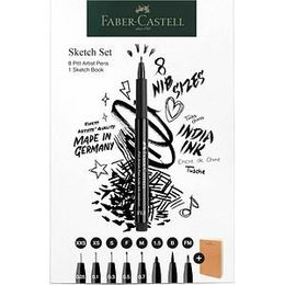 Faber-Castell Pitt Artist Pen Handlettering-Set schwarz, 1 Set