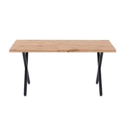 Dynamic24 Esstisch, Tisch 160x90 cm Holz natur