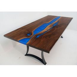 JVmoebel Esstisch, Esstisch Blue River Table Echtes Holz 220x90 Tische Epoxidharz