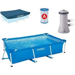 Intex Pool Frame Pool Set-Blau ´-Filterpumpe