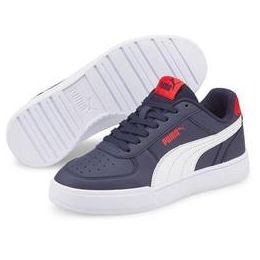 PUMA Caven Sneaker Kinder peacoat/puma white/high risk red 39