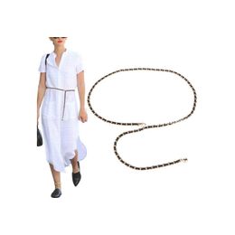 AUKUU Gürtelriemen Taillenkette Taillenkette für Damen Sommerkleid Dekoration Anzug dünner Gürtel Modekette geflochtenes Taillenkorsett für