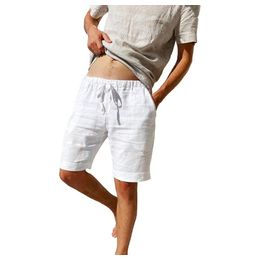 KIKI 2-in-1-Hose Herren Shorts aus Leinen Material leichte luftige Sommer Shorts