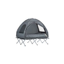sobuy Feldbett OGS32 Campingzelt 4in1-Zelt mit Campingliege Schlafsack Luftmatratze
