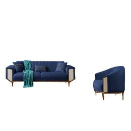 JVmoebel Wohnzimmer-Set Luxus Sofagarnitur 3+1 Sitzer Couch Polster Dreisitzer Set Sofort