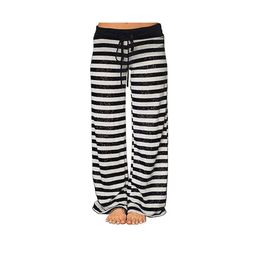 KIKI 2-in-1-Hose Damen Yogahose Stretch Freizeithose Bequeme Pyjamahose Schlafanzughose