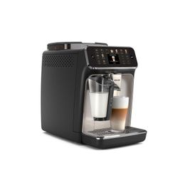 Philips Kaffeevollautomat EP5547/90 5500 Series, 20 Kaffeespezialitäten (heiß oder eisgekühlt), LatteGo-Milchsystem, SilentBrew Technologie, Schwarz verchromt, schwarz
