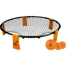Sunflex Volleyballnetz X-Ball, Volleyball Spiel im Garten oder Park, Trendspiel, orange|schwarz