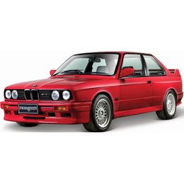Bburago Sammlerauto BMW M3 (E30) 88, rot, Maßstab 1:24, rot