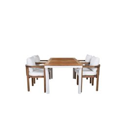 ebuy24 Garten-Essgruppe Panama Gartenset Tisch 90x152/210cm und 4 Stühle E