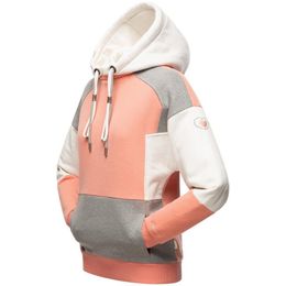 Navahoo Kapuzensweatshirt Babykätzchen Verspielter Damen Hoodie im Colorblocking-Look, orange