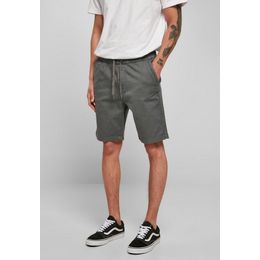 Urban Classics Stoffhose Herren Stretch Twill Joggshorts (1-tlg), grau