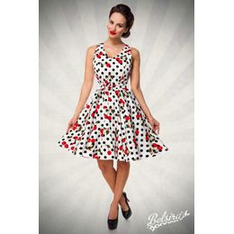 Belsira Sommerkleid Retro Kleid Cherry mit Kirschen Cocktailkleid Rockabilly Kleid