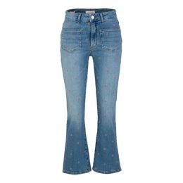 Rich & Royal Rich & Royal 5-Pocket-Jeans Kick flare embroidered blue denim