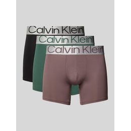 Calvin Klein Underwear Trunks mit Label-Bund im 3er-Pack