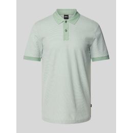 BOSS Slim Fit Poloshirt mit Strukturmuster Modell 'Phillipson'