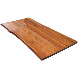 SAM® Tischplatte Baumkante Akazie cognac 140 x 80 cm IMKA