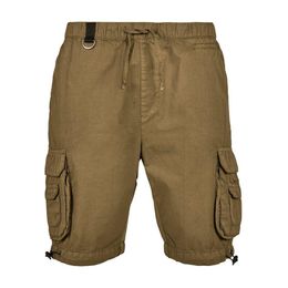 Urban Classics Stoffhose Urban Classics Herren Double Pocket Cargo Shorts (1-tlg), grün