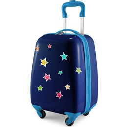 Hauptstadtkoffer Kinderkoffer For Kids, Sterne, 4 Rollen, Kinderreisegepäck Handgepäck-Koffer Kinder-Trolley, blau