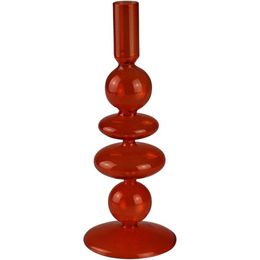 AM Design Kerzenhalter Stabkerzenhalter, Höhe ca. 25 cm (Set, 2 St), aus Glas, orange