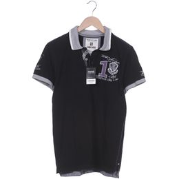 CAMP DAVID Herren Poloshirt, schwarz, Gr. 48