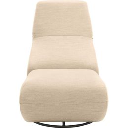 DOMO collection Sessel Sonner, wahlweise mit Swivelfunktion, Um 360 Grad drehbar, Rücken aufstellbar, beige