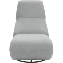 DOMO collection Sessel Sonner, wahlweise mit Swivelfunktion, Um 360 Grad drehbar, Rücken aufstellbar, silberfarben