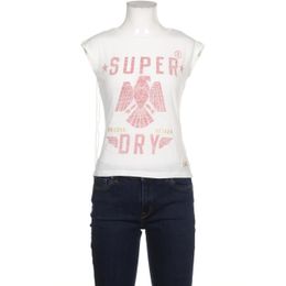 Superdry Damen T-Shirt, cremeweiß, Gr. 34