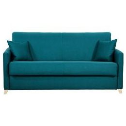 Miliboo Pfauenblau skandinavisches 3-Sitzer-Sofabett SKANDY