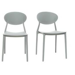 Miliboo 2 Design-Stühle Grau Polypropylen ANNA