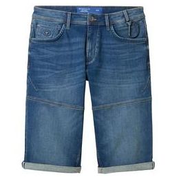 Tom Tailor Herren Morris Overknee Shorts, blau, Uni, Gr. 30