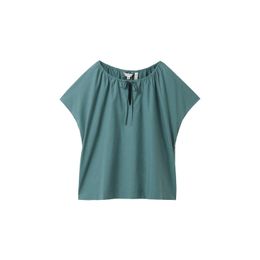 Tom Tailor Damen Bluse mit TENCEL(TM) Lyocell, grün, Uni, Gr. 44