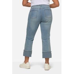 Angel of Style Regular-fit-Jeans 3/4-Jeans Wide Fit Patches 5-Pocket